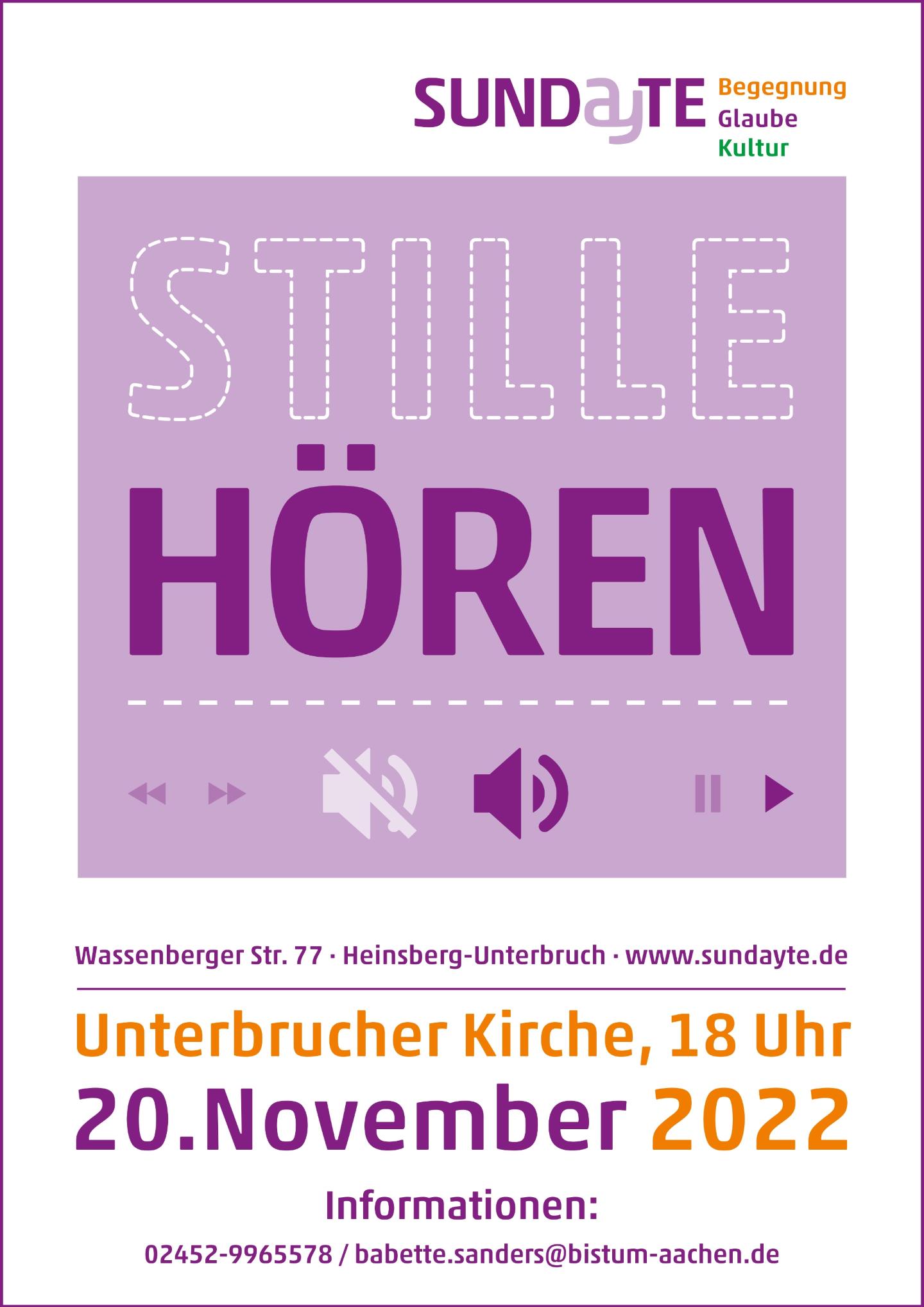 SUNDayTE – „Stille hören“ | GdG Heinsberg Waldfeucht
